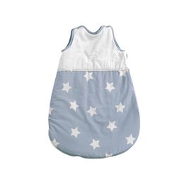 Lorelli Baby Winterschlafsack 0-6 Monate 60cm lang 100% Baumwolle Reißverschluss blau Sterne