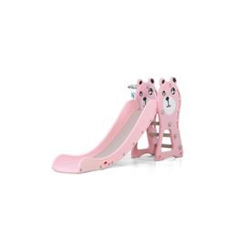 Moni Kinderrutsche Pooh 18024, Basketballkorb, bis 40 kg, 172 cm Rutschl&auml;nge in rosa