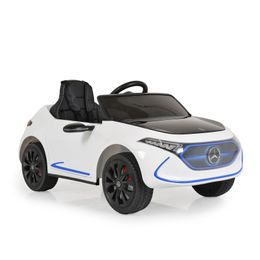 Moni Kinder Elektroauto Mercedes-Benz Concept EQA, EVA-Reifen, Fernbedienung MP3 weiß