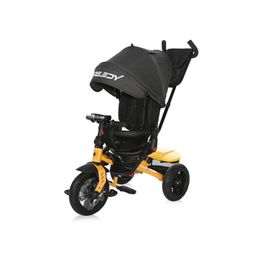 Lorelli Tricycle Speedy, Luftreifen, drehbarer Sitz, Musik, Licht, Schubstange gelb