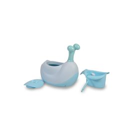 Cangaroo Töpfchen Snail abnehmbarer Behälter Deckel Reinigungsbürste Griffe blau
