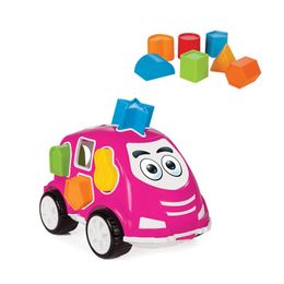 Pilsan Steckspiel Auto 03187 Sortierspiel, verschiedene Formen und Farben pink
