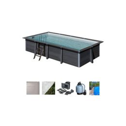 GRE Rechteckpool Avantgarde (Set), 6-tlg., Composite Pool, BxLxH: 326x606x124 cm, grau