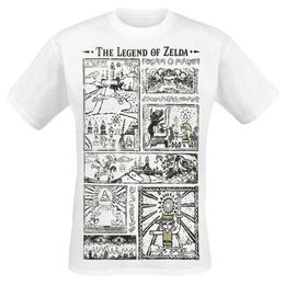 THE LEGEND OF ZELDA Zeichnung T-Shirt weiß in L
