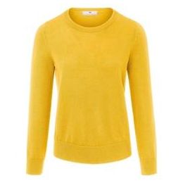 Rundhals-Pullover aus 100% SUPIMA®-­Baumwolle Peter Hahn gelb, 52