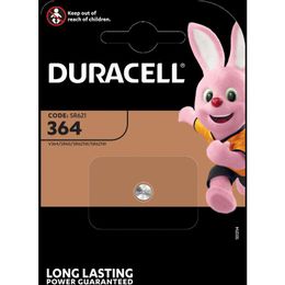 Duracell D 364 SR60 Uhrenknopfzelle Silberoxid 20mAh 1,55V (1er Blister)