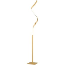 Stehleuchte in Spiralform, 20,5 cm x 20,5 cm x 147 cm, Fussschalter, 1,8 m langes Netzkabel, Gold - Gold - HOMCOM