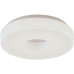 LINDBY - Florentina LED-Deckenlampe, Ring, 29,7 cm - weiß, chrom