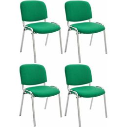 CLP - 4er Set Stühle Ken Chrom Stoff grün