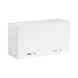 Hängeschrank mit 2 Küchentüren in Esche weiß, 90x32xh49 cm