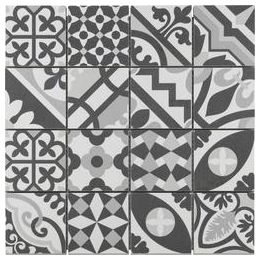 Mosaikfliese Harmony 32 x 32 cm schwarz-weiß Steinmaß: ca. 7,7 x 7,7 cm