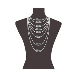 Vivance Kette mit Anhänger 925/- Sterling Silber rhodiniert mit Zirkonia und Glasstein, weiß