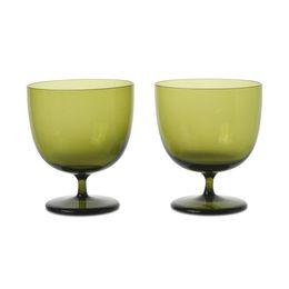 ferm LIVING - Host Wasserglas, moosgrün (2er-Set)