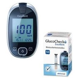 GlucoCheck Excellent Mess-Set - mg/dl zur Blutzuckerkontrolle mit 60 Streifen