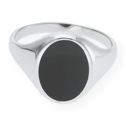 JuwelmaLux Fingerring JuwelmaLux Ring 925/000 Sterling Silber rhodiniert mit Onyx JL10-07-06 (kein Set