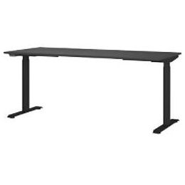 Germania GW-Mailand Höhenverstellbar Sitz-Stehschreibtisch Graphit T-Fuß 1.800 (B) x 800 (T) x 1.200 (H) mm Metall, Spanplatte