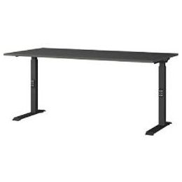 Germania GW-Mailand Höhenverstellbar Schreibtisch Graphit C-Fuß 1.600 (B) x 800 (T) x 910 (H) mm Metall, Spanplatte