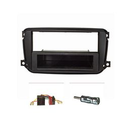 tomzz Audio Radioblende Set passt für Smart fortwo (451) Facelift ab Bj.10/2010 sc Autoradio