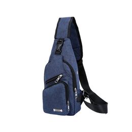 SHG Freizeitrucksack Cityrucksack Brustasche Crossbody Schultertasche (Farbe: Blau)