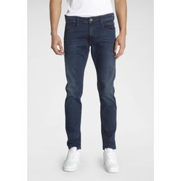 Slim-fit-Jeans Replay "Anbass Superstretch" Gr. 30, Länge 32, blau (dark, blue, wash) Herren Jeans Slim Fit