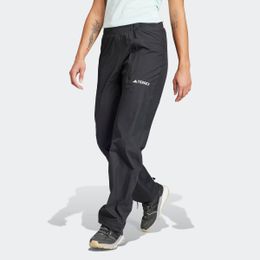 Outdoorhose adidas terrex "W MT RAIN PANT" Gr. 40, N-Gr, schwarz (black) Damen Hosen Sporthosen