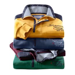 Poloshirt Marco Donati "Langarm-Shirt" Gr. 56/58, grün (smaragdgrün) Herren Shirts Langarm