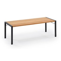 Weishäupl Weishäupl Flip Tisch Teak Platte/Aluminium-Gestell pulverbeschichtet 220x90 cm Schwarz Teak/Aluminium