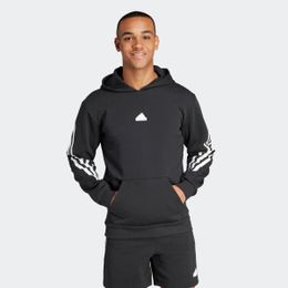 Kapuzensweatshirt adidas Sportswear "M FI 3S HD" Gr. L, schwarz (black) Herren Sweatshirts Hoodies