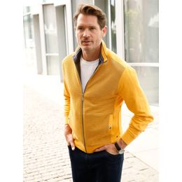 Sweatjacke Marco Donati Gr. 52/54, gelb (ocker) Herren Sweatjacken