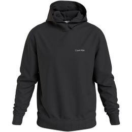 Kapuzensweatshirt Calvin Klein "ANGLED BACK LOGO HOODIE" Gr. L, schwarz (ck black) Herren Sweatshirts