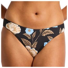 Seafolly - Women's Garden Party Reversible Hipster - Bikini-Bottom Gr 34 schwarz