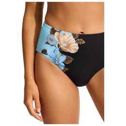 Seafolly - Women's Garden Party Twist Band Mini Hipster Pant - Bikini-Bottom Gr 34 schwarz