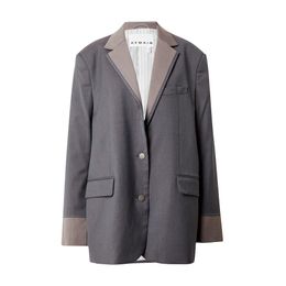 REMAIN Blazer Damen Gr&ouml;&szlig;e 34 schlammfarben / dunkelgrau / wei&szlig;