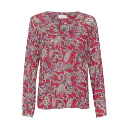 Kaffe Bluse 'Amber' Damen Größe M beige / pink / rot