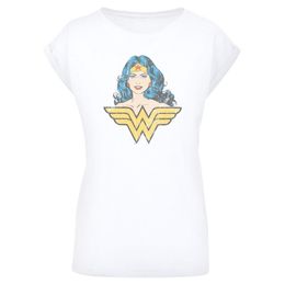 F4NT4STIC T-Shirt 'DC Comics Superhelden Wonder Woman Gaze' Damen Gr&ouml;&szlig;e 4XL nude / blau / gelb / wei&szlig;