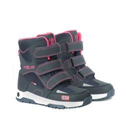 Trollkids - Klett-Boots LOFOTEN gefüttert in navy/pink, Gr.38