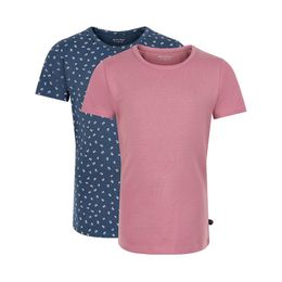 Minymo - T-Shirt BASIC 33 2er Pack in rose/blau, Gr.92