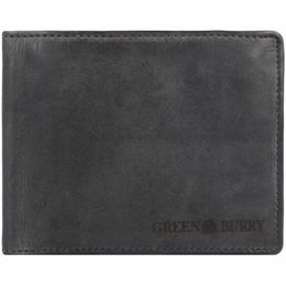 Green Burry Greenburry Vintage Washed Geldbörse Leder 13 cm anthrazite