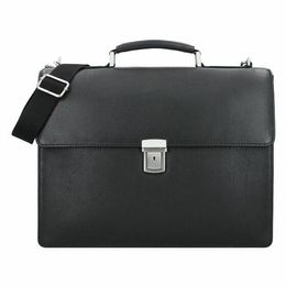 Leonhard Heyden Berlin Aktentasche Leder 40 cm Laptopfach schwarz