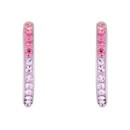 Amor Paar Creolen Pink Passion, 2036516, 2036779, mit Kristallglas, silberfarben