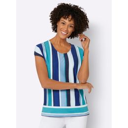 T-Shirt Casual Looks "Shirt" Gr. 54, blau (weiß, royalblau, gestreift) Damen Shirts Jersey