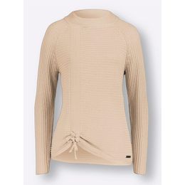 Strickpullover Casual Looks "Pullover" Gr. 54, beige (elfenbein) Damen Pullover Rollkragenpullover