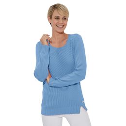 Strickpullover Casual Looks "Pullover" Gr. 46, blau (himmelblau) Damen Pullover