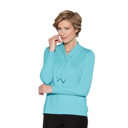 Strickpullover CLASSIC "Pullover" Gr. 52, blau (aquamarin) Damen Pullover