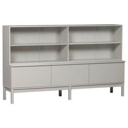 Hochschrank Woood "Combi-Klink" Schränke Gr. B/H/T: 200cm x 120cm x 46cm, grau Sideboard H 120 cm x B 200 T 46