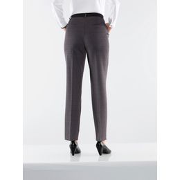 Bügelfaltenhose CLASSIC Gr. 40, Normalgrößen, rot (burgund, schwarz, kariert) Damen Hosen Bügelfaltenhosen
