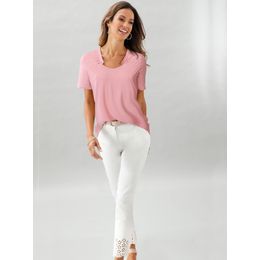 Kurzarmshirt Inspirationen "Shirt" Gr. 54, rosa (rosenquarz) Damen Shirts Jersey