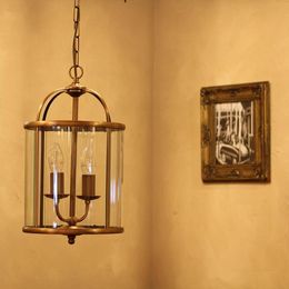 Steinhauer LIGHTING LED Laterne, Pendelleuchte Laterne Hängelampe Kronleuchter Laterne bronze Glas