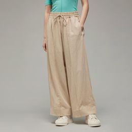 Adidas Y-3 Crinkle Twill Wide Leg Trousers