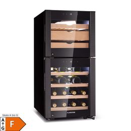 Klarstein El Dorado 89 K&auml;se & Weink&uuml;hlschrank 2 Zonen Touch 89L LED Schwarz 89 Liter